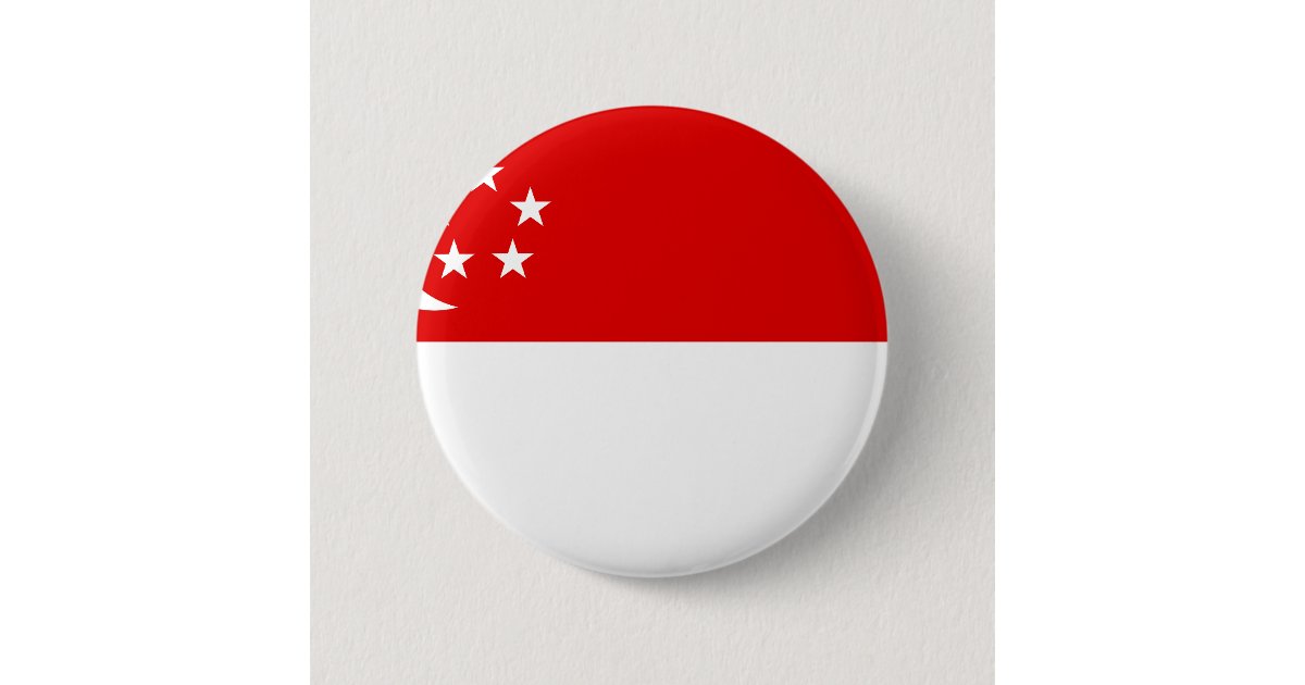 Singapore Flag Button | Zazzle