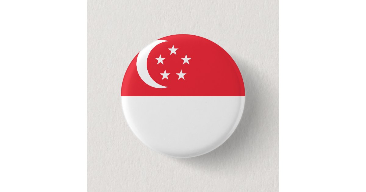 Singapore Flag Button | Zazzle