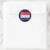 Singapore Flag Classic Round Sticker | Zazzle