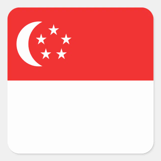 Singapore Flag Sticker | Zazzle