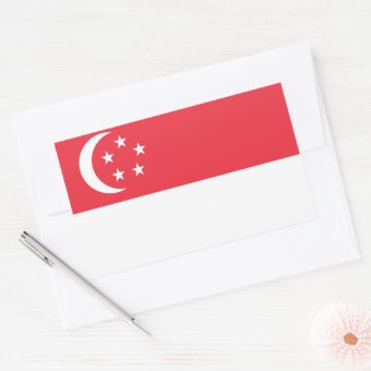 Singapore Flag Stickers* Rectangular Sticker | Zazzle