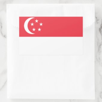 Singapore Flag Stickers* Rectangular Sticker | Zazzle