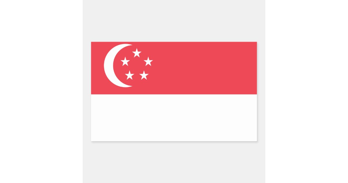 Singapore Flag Stickers* Rectangular Sticker | Zazzle
