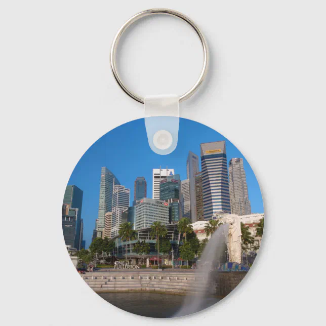 Singapore- Merlion Park Keychain | Zazzle
