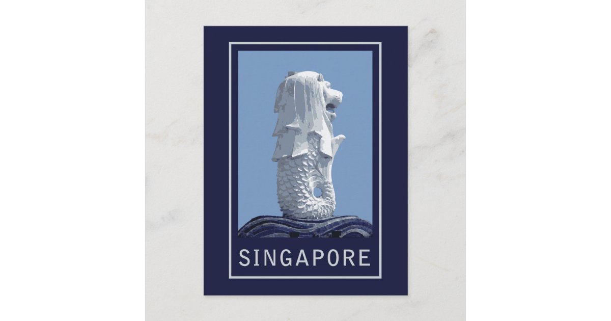 Singapore Merlion Postcard | Zazzle