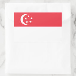 Singapore/Singaporean Flag Rectangular Sticker | Zazzle