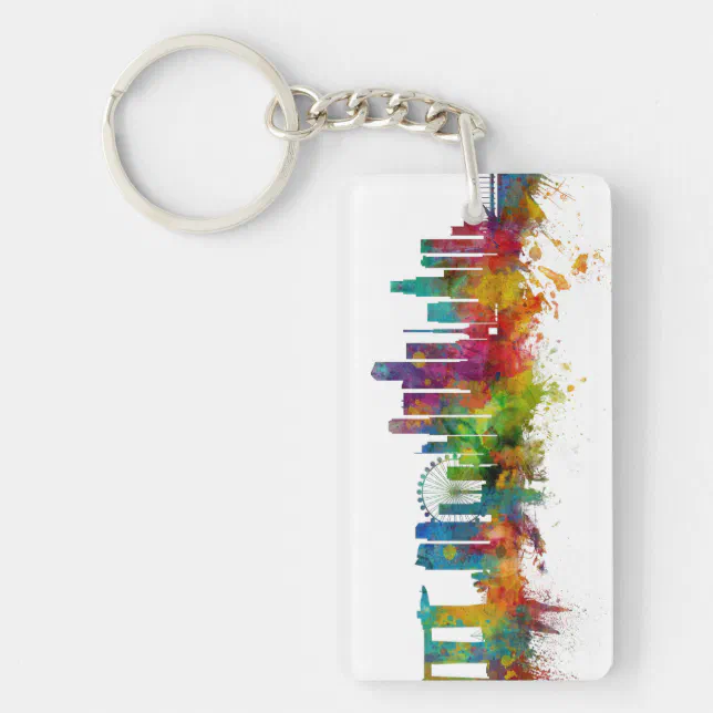 Singapore Skyline Keychain | Zazzle
