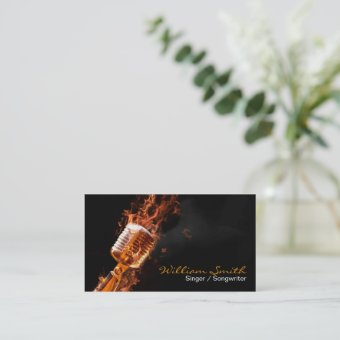 Singer Business card | Zazzle