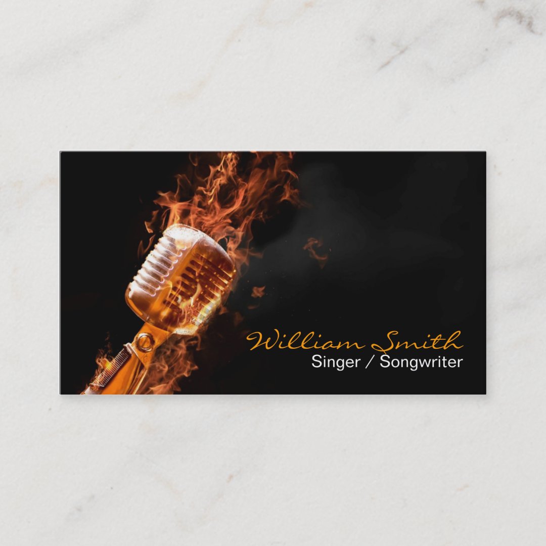 Singer Business card | Zazzle