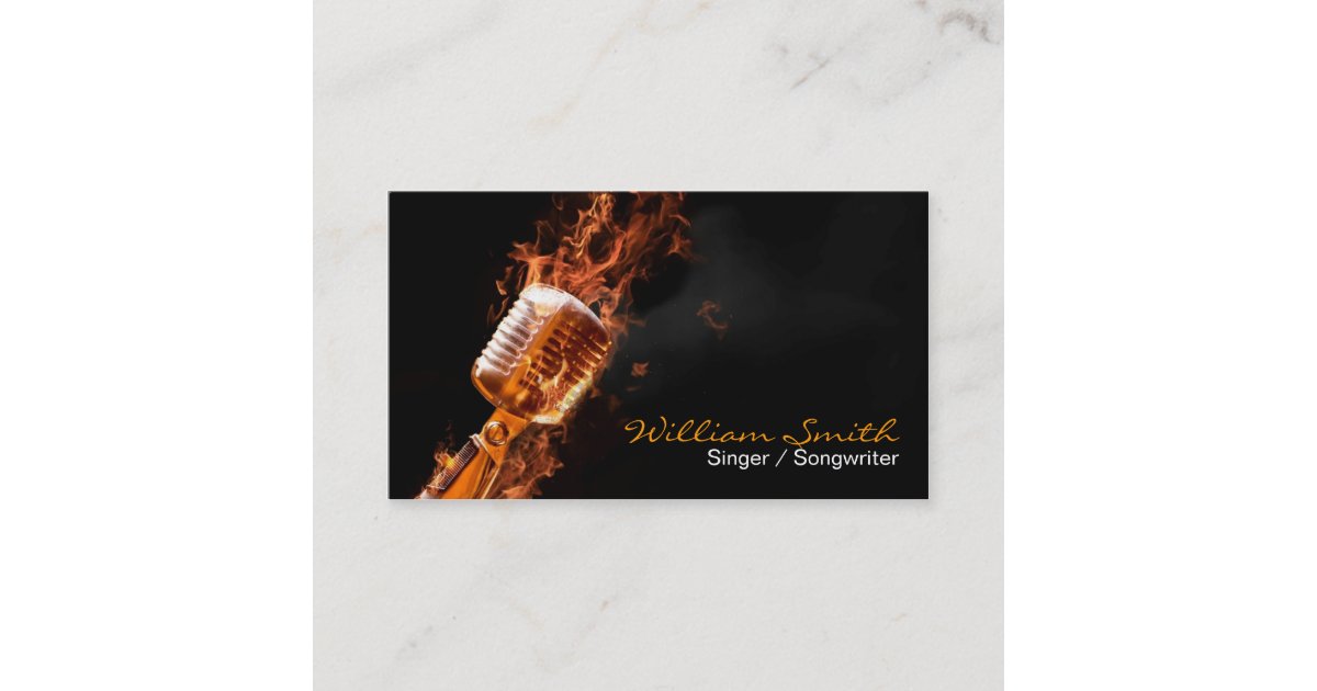 Singer Business card | Zazzle