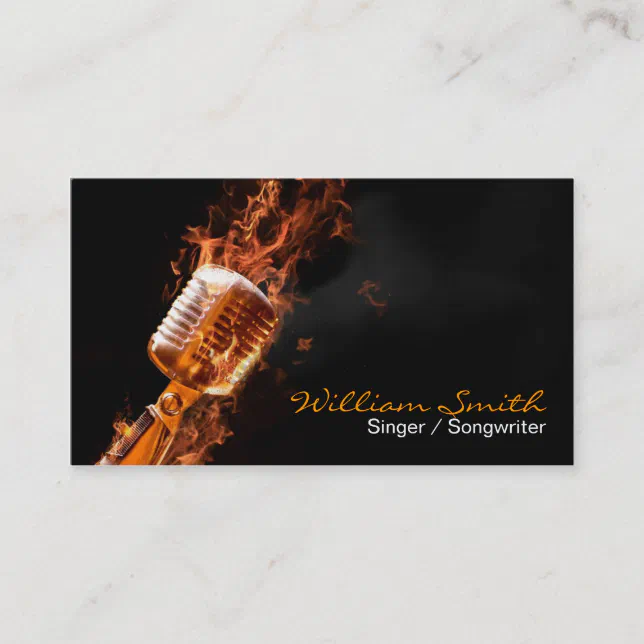 Singer Business card | Zazzle