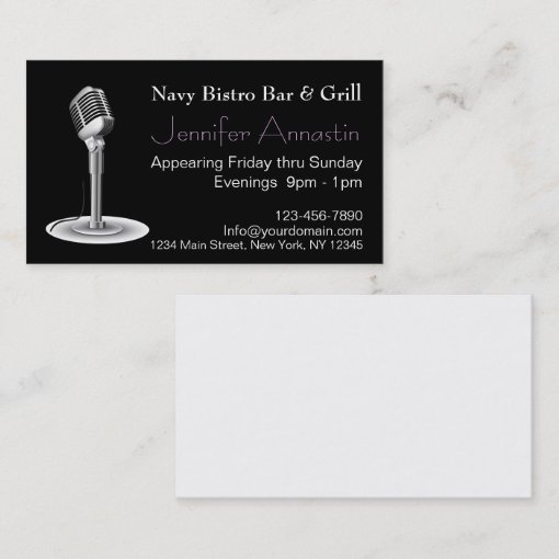 Singer Business Card | Zazzle