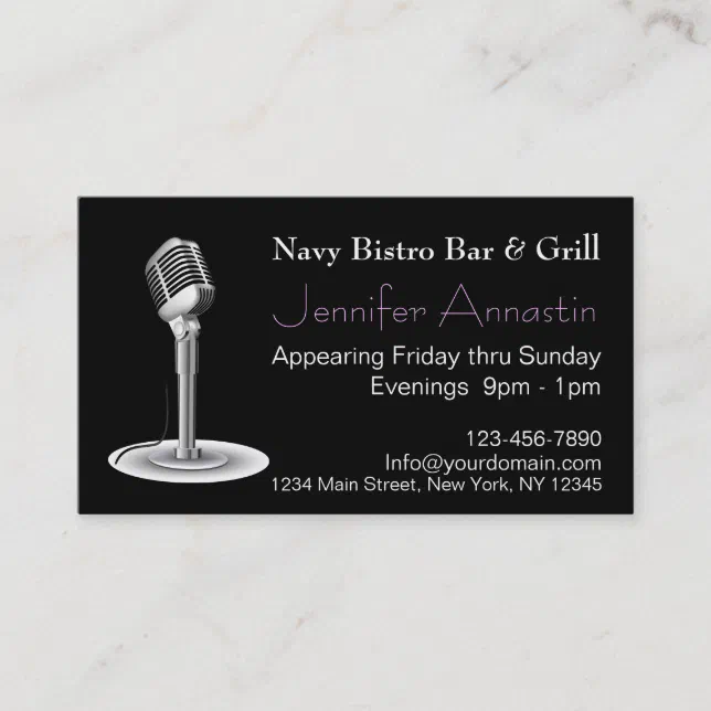 Singer Business Card | Zazzle