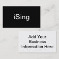Singer Business Card | Zazzle