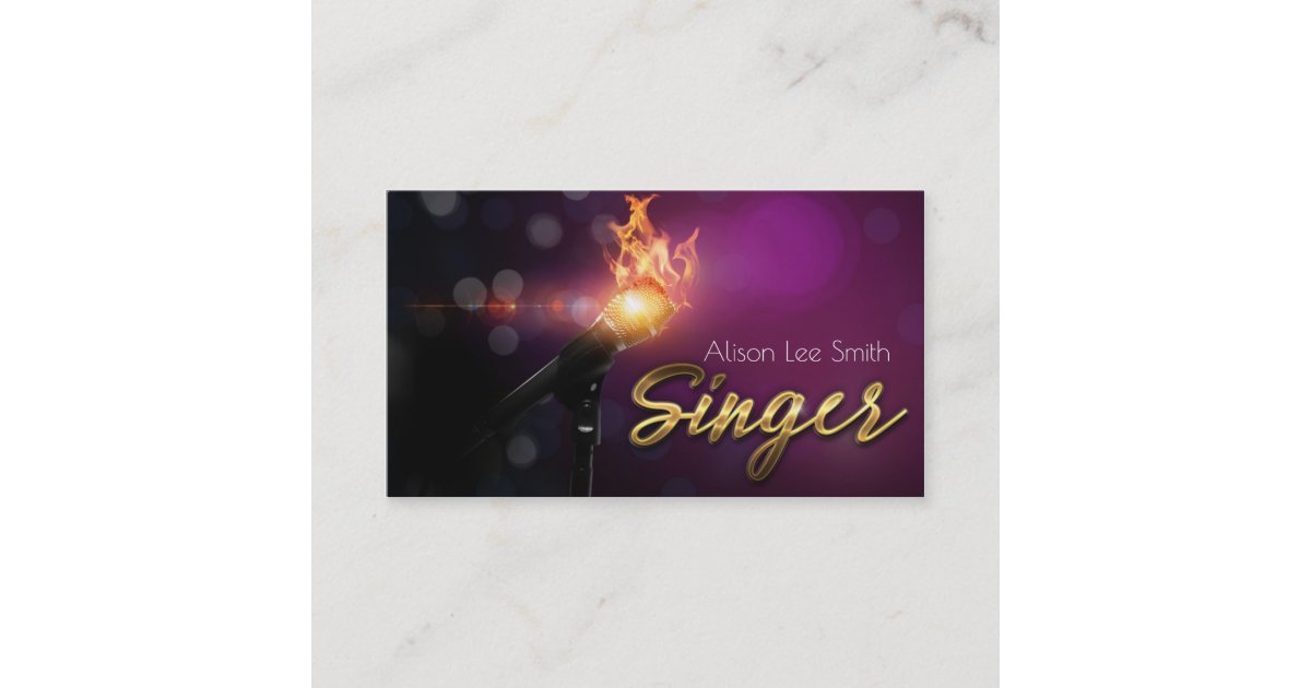 Singer Business card | Zazzle