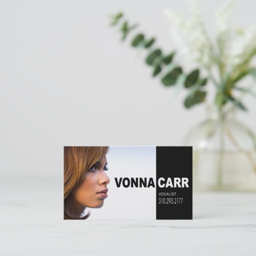 Singer Headshot for Vocalist Musician Business Card | Zazzle
