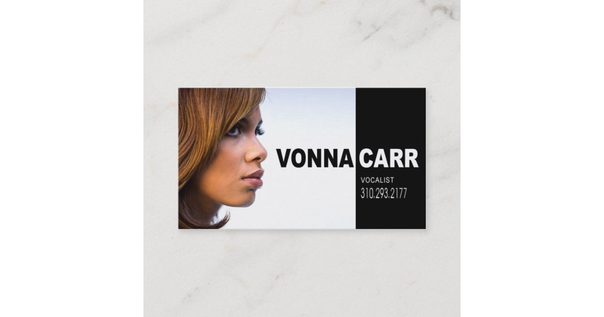 Singer Headshot for Vocalist Musician Business Card | Zazzle