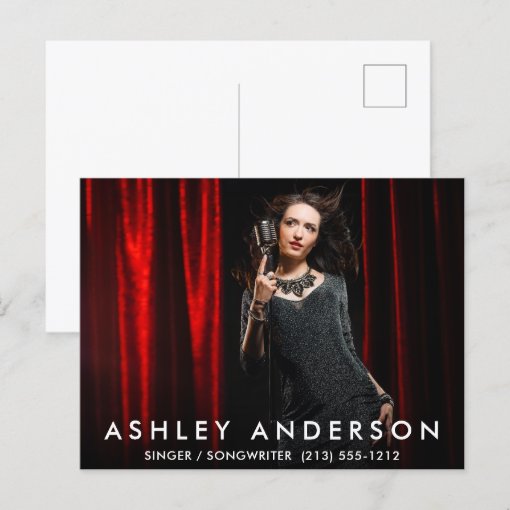 Singer Musician Full Photo Postcard | Zazzle