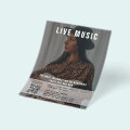 Singer Musician Music Photo QR Code Promotional Flyer | Zazzle