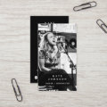 Singer Musician Photo Black & White Modern Business Card | Zazzle