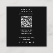 Singer Musician Photo Performer QR Code Square Business Card | Zazzle