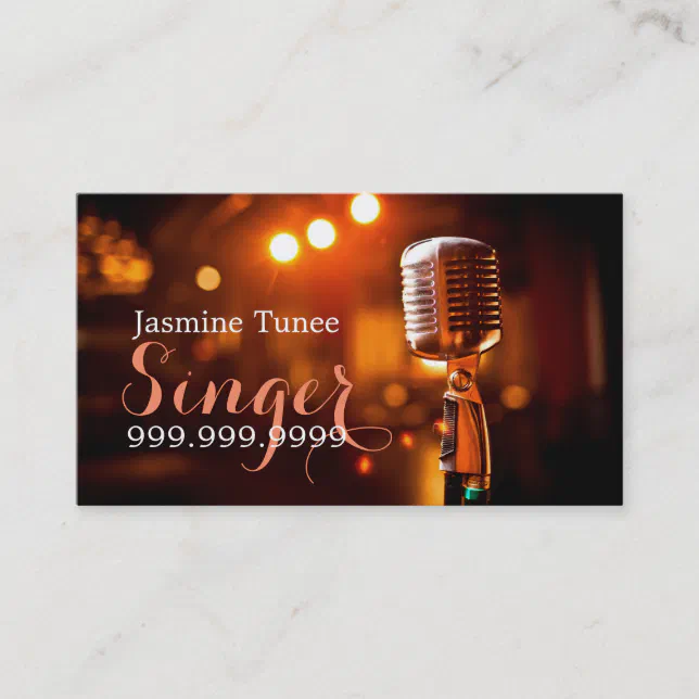 Singer, Performer, Music Business Card | Zazzle