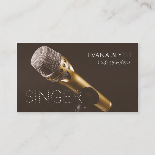 Singer, Performer, Vocalist Business Card | Zazzle
