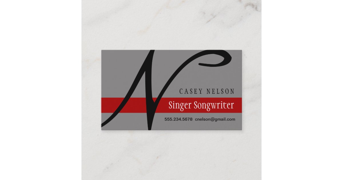 Singer Songwriter Business Card | Zazzle