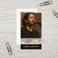 Singer Songwriter Music QR Code Photo Business Card | Zazzle