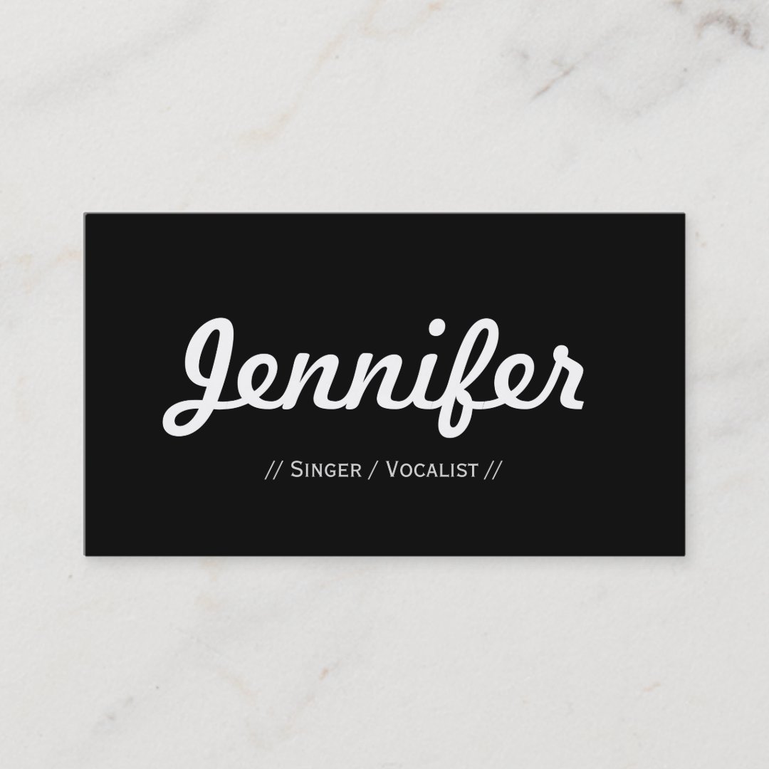 Singer / Vocalist - Minimal Simple Concise Business Card | Zazzle