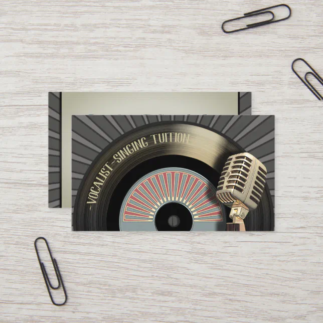Singer Vocalist Singing Teacher Business Card | Zazzle