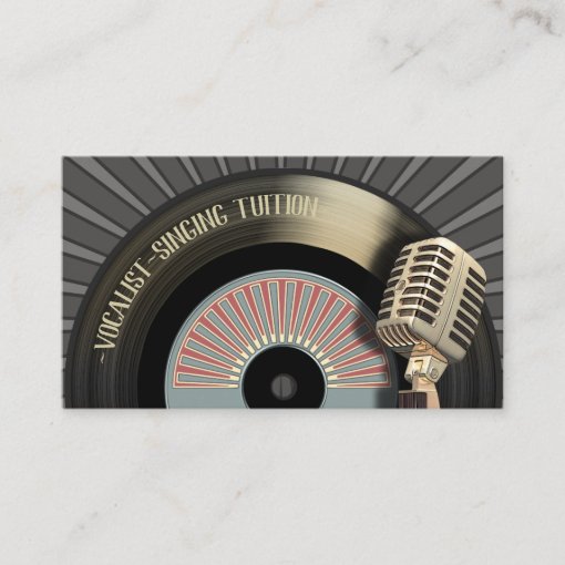Singer Vocalist Singing Teacher Business Card | Zazzle