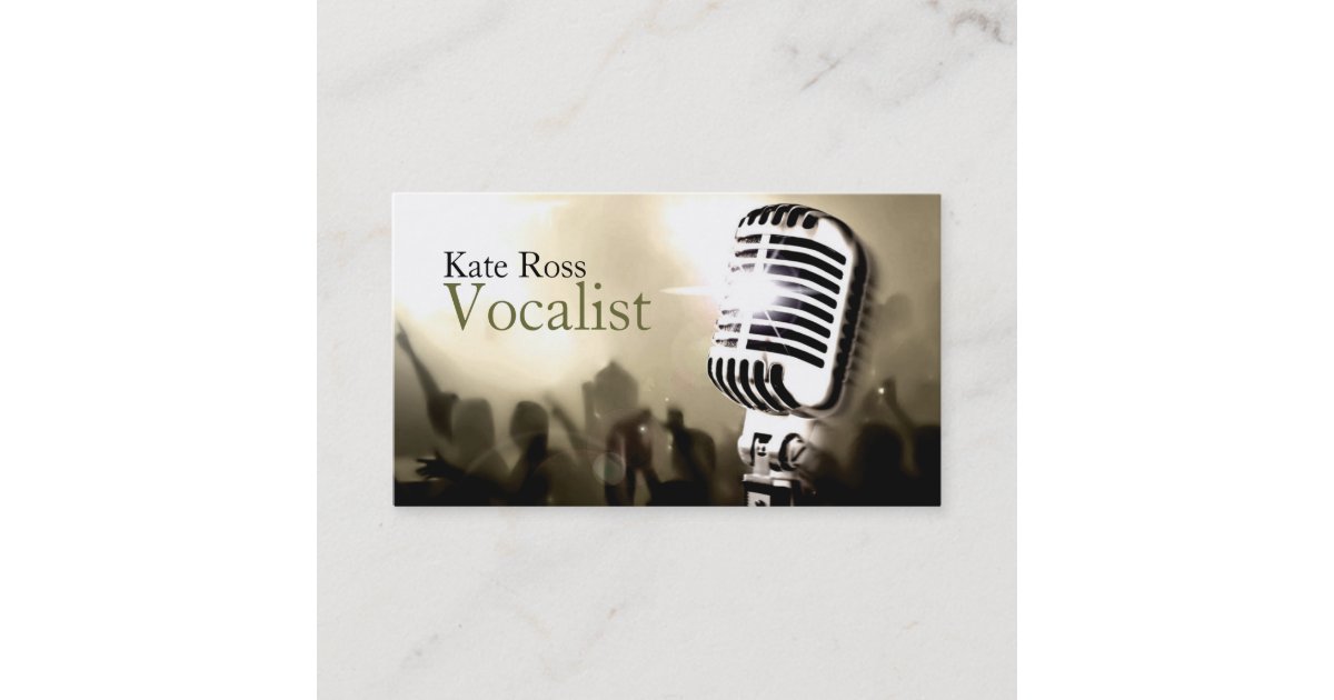 Singer, Vocalist, Solo, Performance Entertainment Business Card | Zazzle