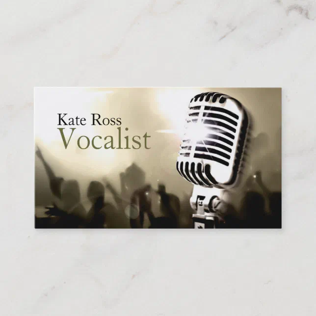 Singer, Vocalist, Solo, Performance Entertainment Business Card | Zazzle