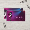 Singer, Vocalist, Solo, Performance Entertainment Business Card | Zazzle
