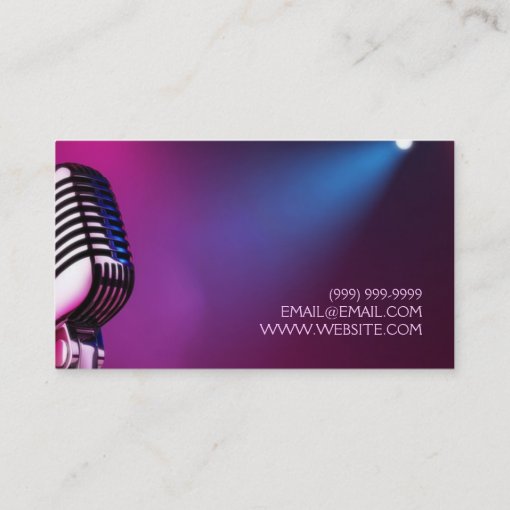 Singer, Vocalist, Solo, Performance Entertainment Business Card | Zazzle