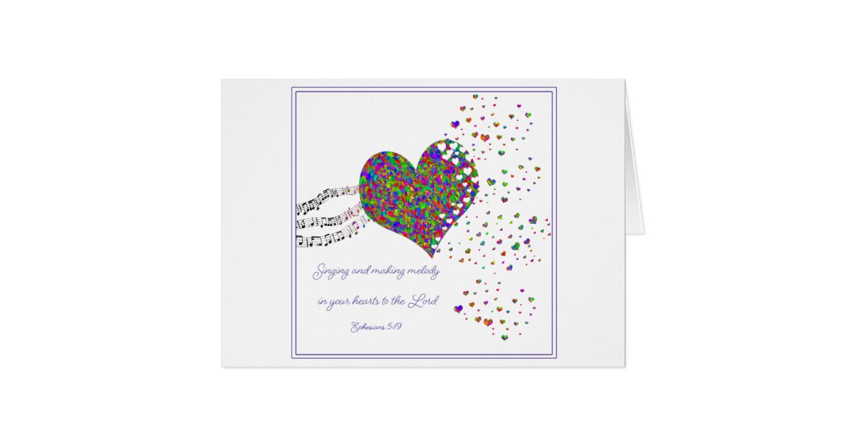 Singing and making melody Parakaleo note card | Zazzle