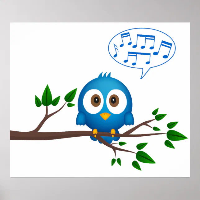 Singing bird poster | Zazzle