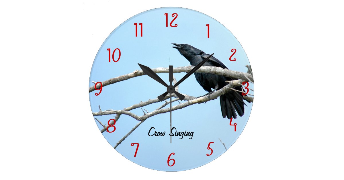 Singing Crow Raven Wall Clock | Zazzle.com