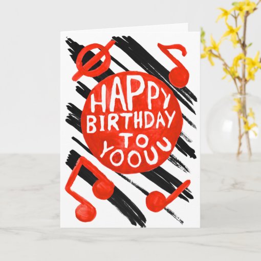 Singing Happy Birthday to Yoouu Card | Zazzle