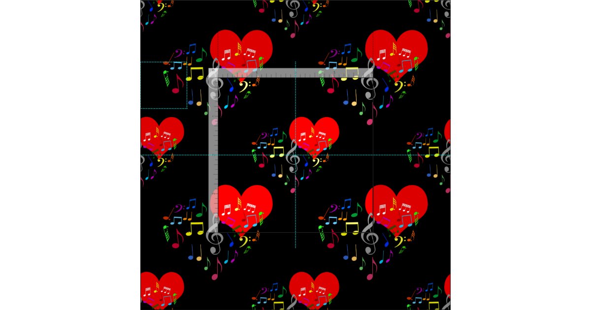 Singing Heart Pattern. Color Notes, Black Backdrop | Zazzle