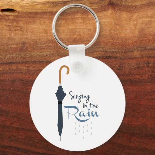 Singing in the Rain Keychain | Zazzle