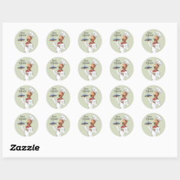 Singing Italian Chef Classic Round Sticker | Zazzle
