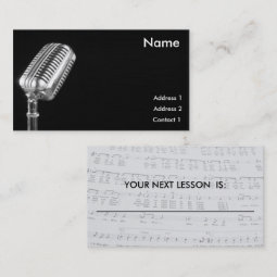 SINGING LESSONS BUSINESS CARD | Zazzle