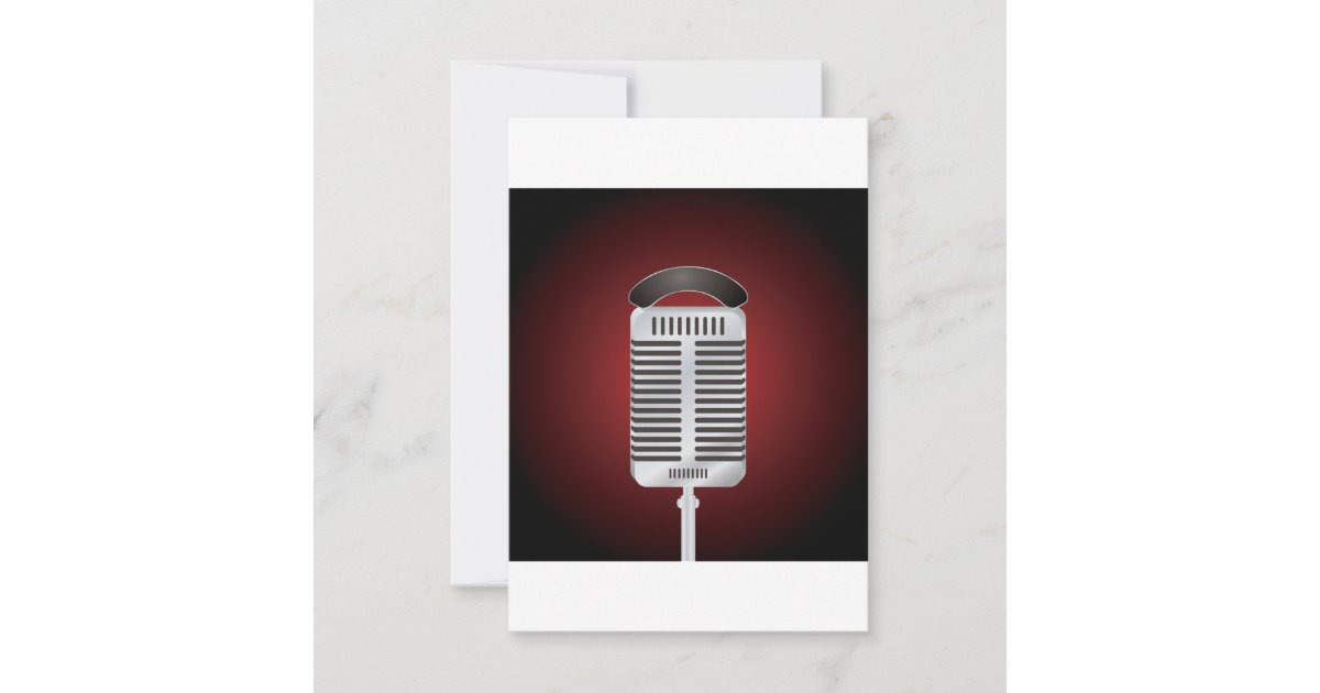 Singing Microphone Invitations | Zazzle