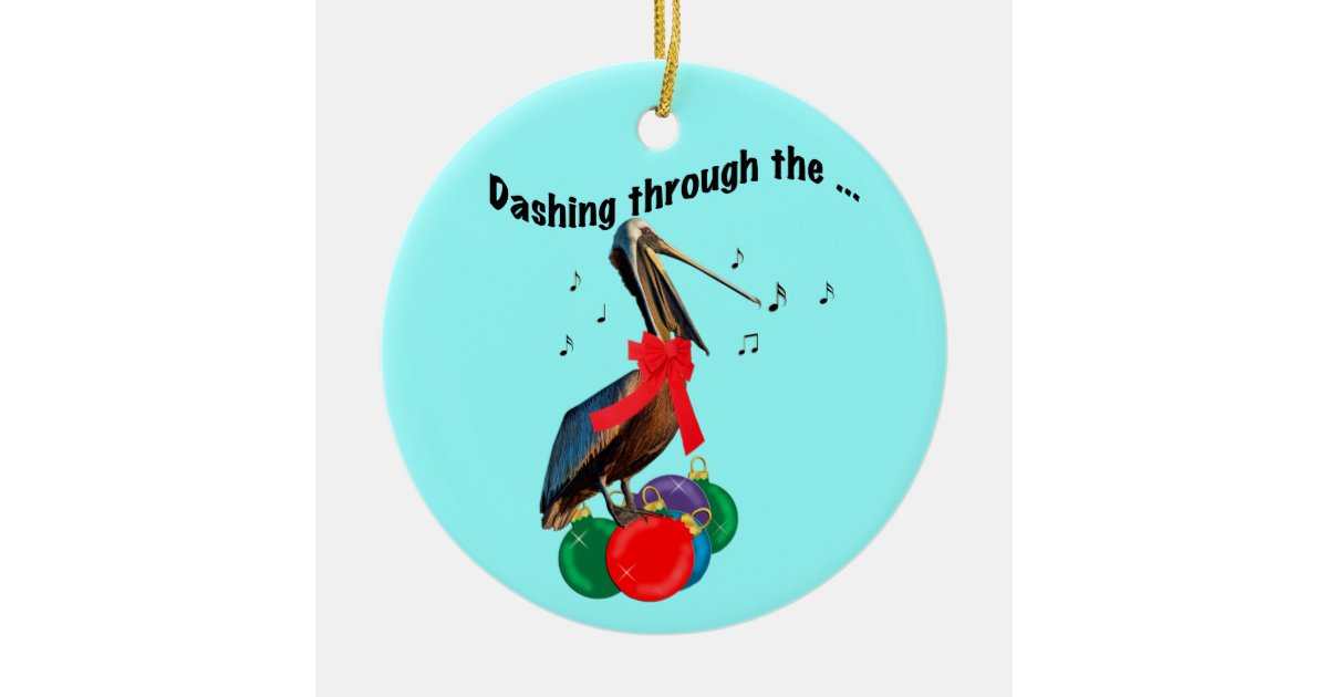 Singing Pelican Christmas Ornament | Zazzle
