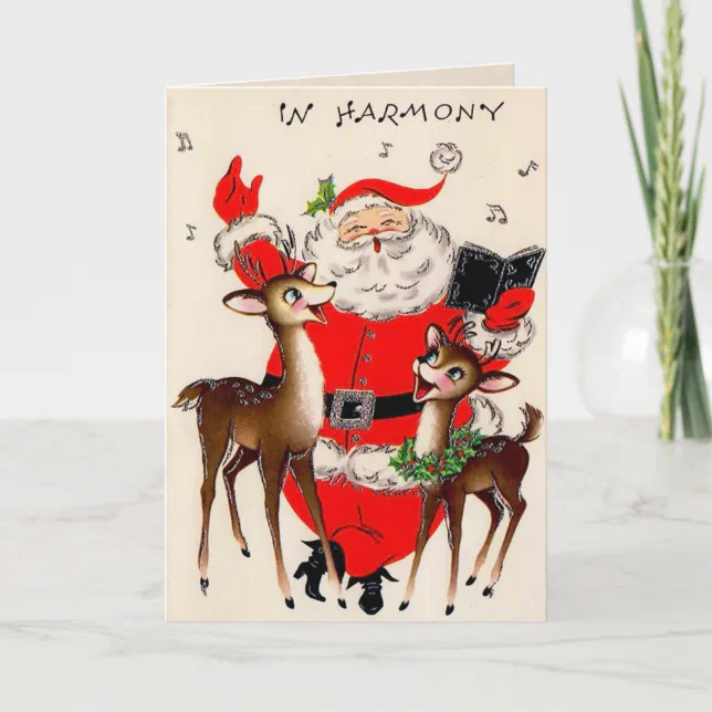 Singing Santa Christmas Card | Zazzle