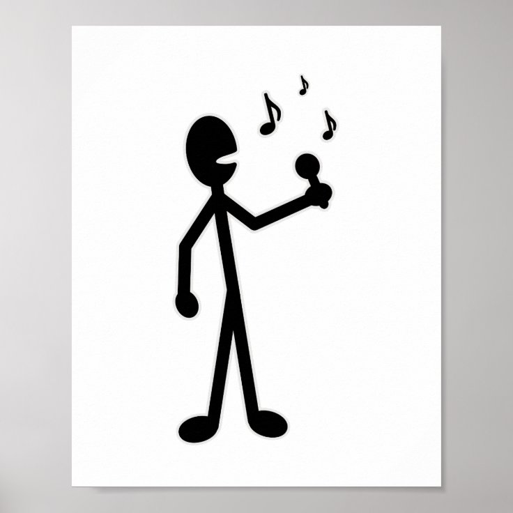 Singing Stick Figure Poster | Zazzle