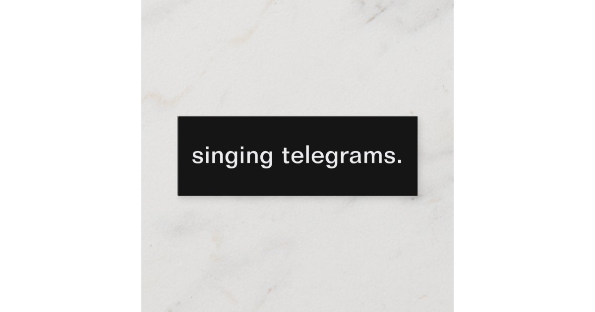 Singing Telegrams Business Card | Zazzle