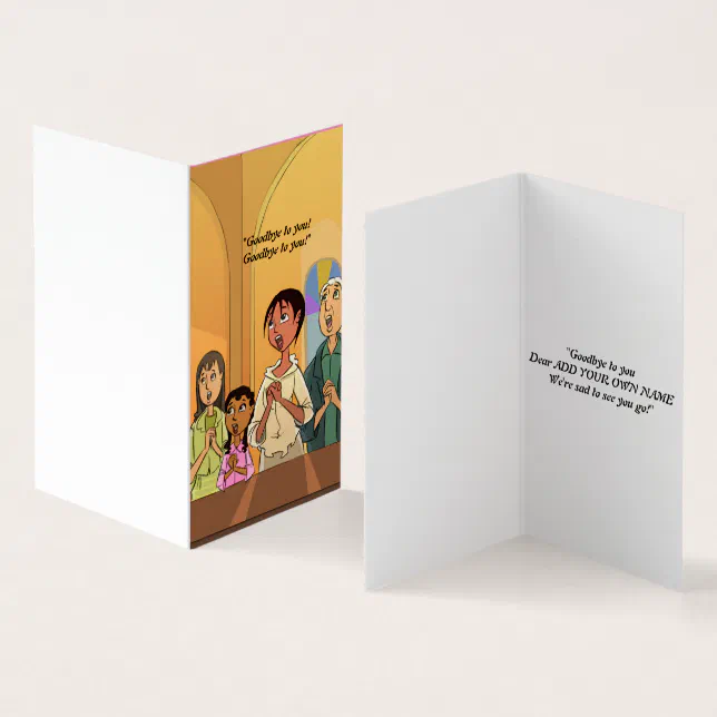Singing Together Goodbye Customized Leaving Card | Zazzle